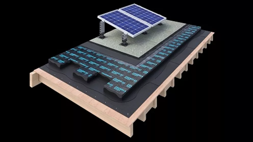 Photovoltaic laminate roof system on timber structure