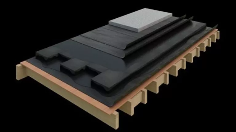 Service & Maintenance roof with ballast on timber structure