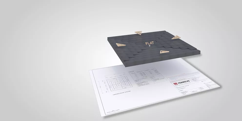 Värmeisolering av cellglas för låglutande tak & grunder | FOAMGLAS