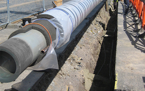 Above ambient underground process piping and equipment