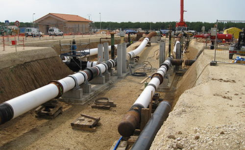 Below ambient underground process piping and equipment